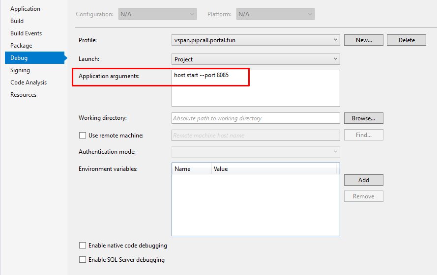 Run Azure Function on a different port - PureSourceCode
