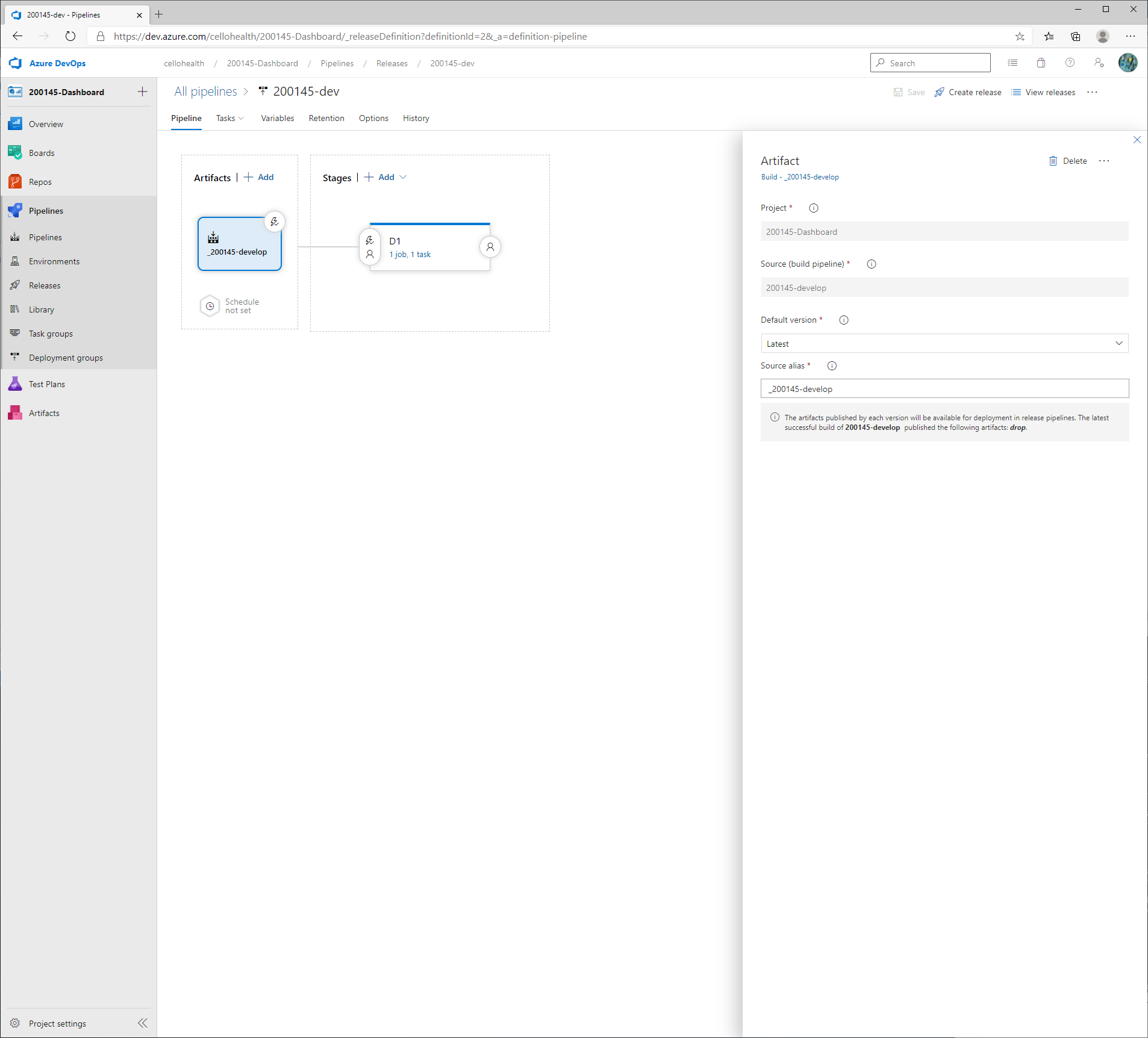 Azure DevOps releases AppServices - PureSourceCode