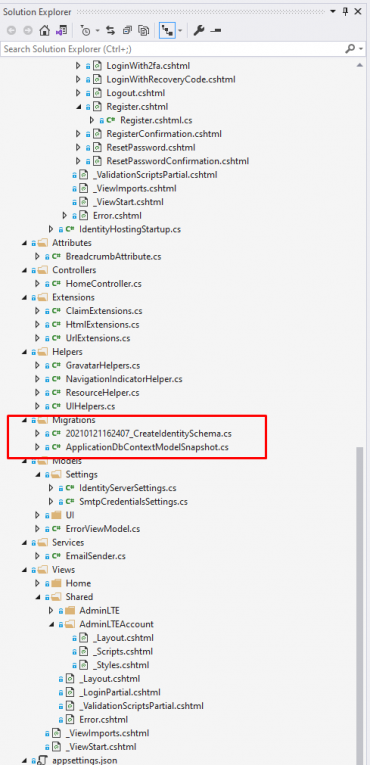 Integration with Identity in AdminLTE project - PureSourceCode