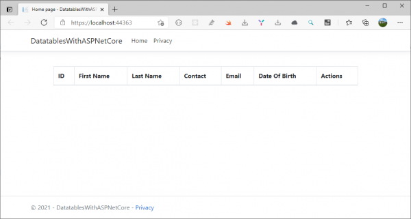 Datatables in ASP.NET Core Server-Side - PureSourceCode