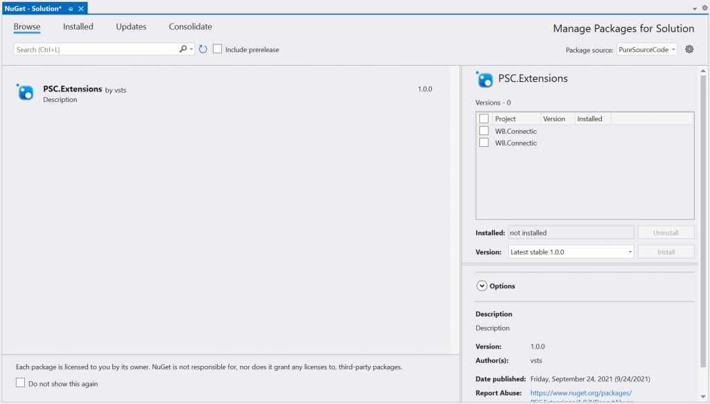 NuGet package with Azure DevOps - PureSourceCode