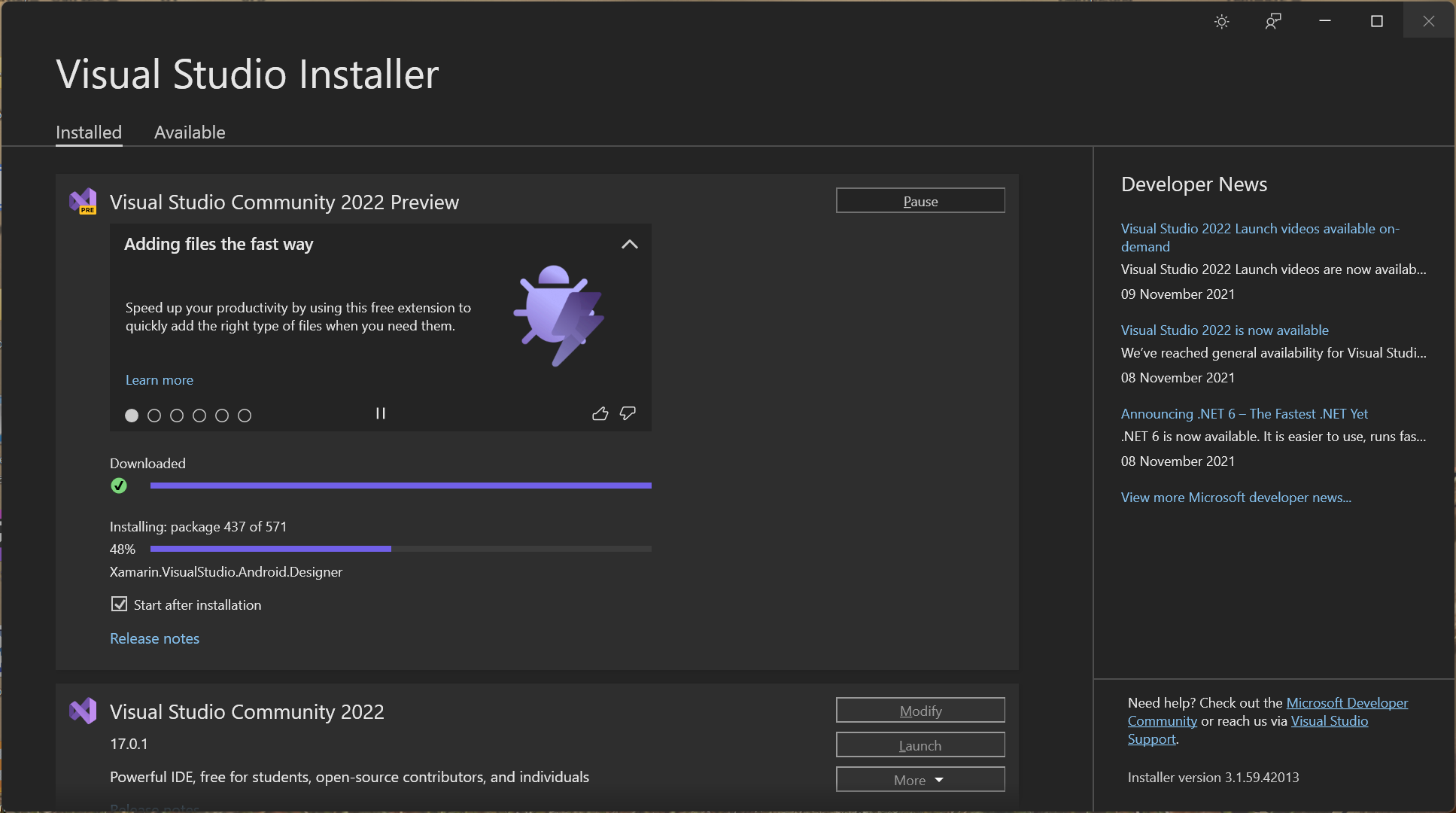 Install MAUI with Visual Studio 2022 (Preview) - PureSourceCode