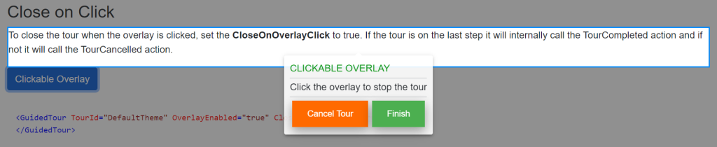Guided Tours Blazor component - PureSourceCode